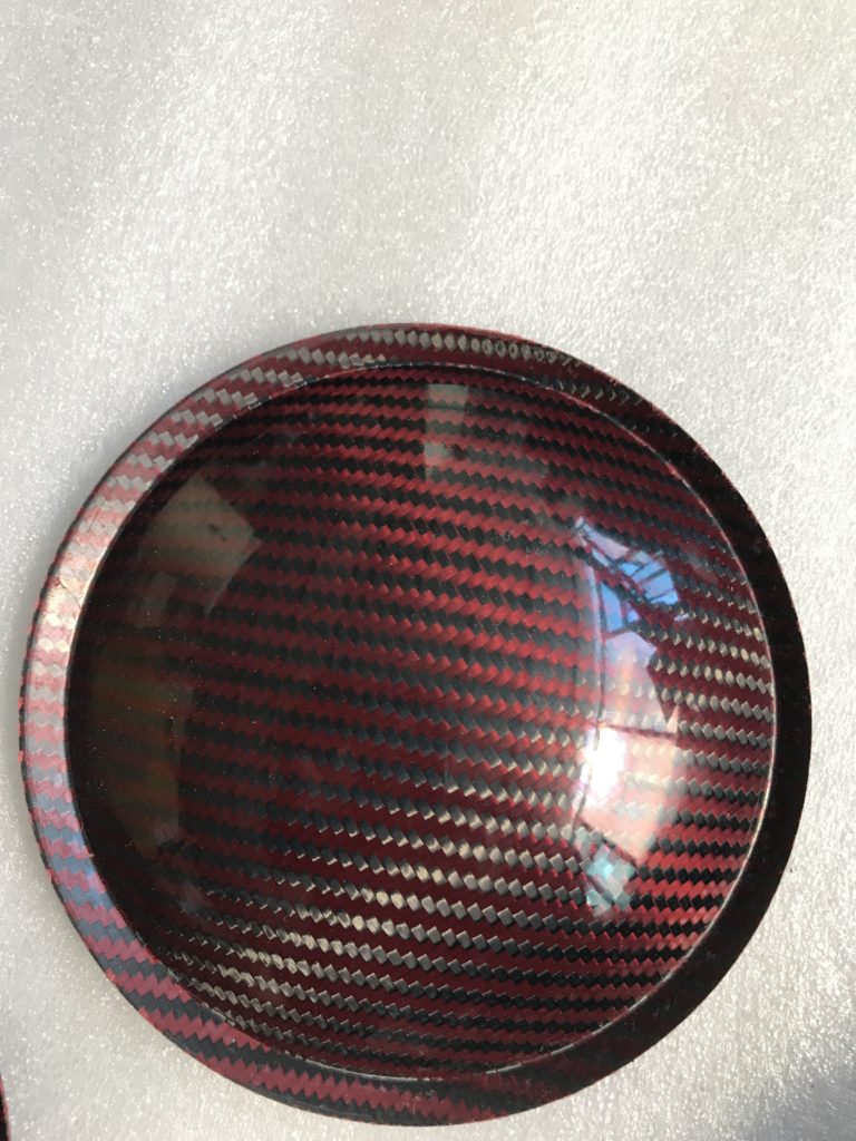 5.1" (130mm) Red Carbon Fiber Dust Cap | The Lord of Bass