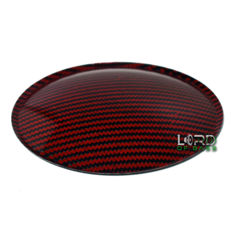 5.9" (150mm) Red Carbon Fiber Dust Cap | The Lord of Bass