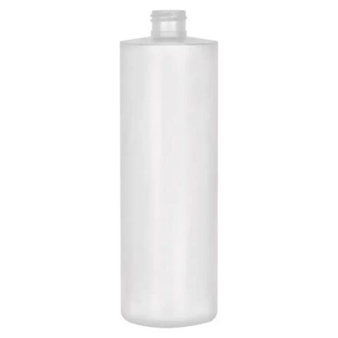 16oz Fluorinated Natural HDPE Cylinder Bottle 24/410 | The Lord of Bass
